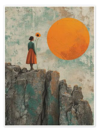 Posterlounge Me and My Sunflower Poster von DejaReve 13 x 18 cm Wandbilder Wanddeko