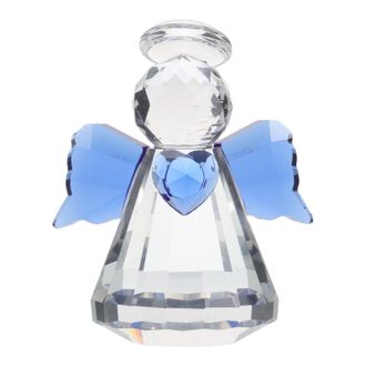 BESPORTBLE Kristall Engel Figurine mit Herzdesign aus Robustem Transparentem Glas Dekoratives Sammlerst&uuml;ck f&uuml;r Weihnachten Kleine Glasfigur f&uuml;r Wohnzimmer Eingan