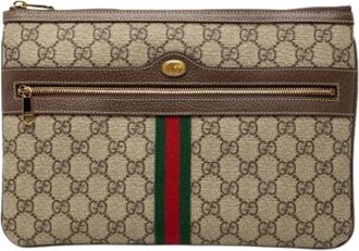 Gucci Sac pochette vintage doccasion - Femme - Pre-owned - Beige - Taille: ONE Size