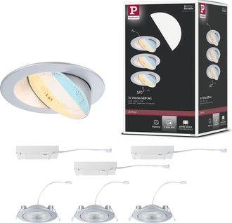 Paulmann 92256 EBL Set Aumus schwenkbar 3-Stepdim LED 3x750lm 2700-6500K 5W 230V Chrom matt