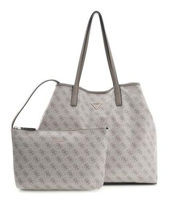 Guess sac &agrave; &eacute;paule sac shopper Eco Victtoria Large 2 In 1 Tote Dark Taupe Logo