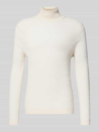 Emporio Armani Rollkragenpullover mit gerippten Abschl&uuml;ssen