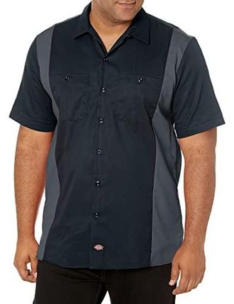 Dickies Two Tone Work - Chemise casual - coupe cintrée - Manches courtes - Homme - Noir (BlackCharcol) - X-Large