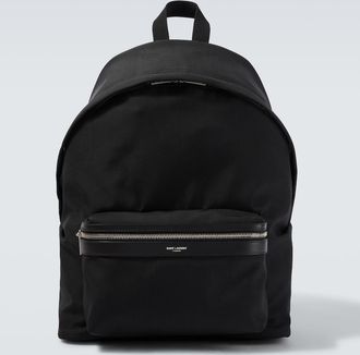 Saint Laurent Rucksack City aus Canvas mit Leder