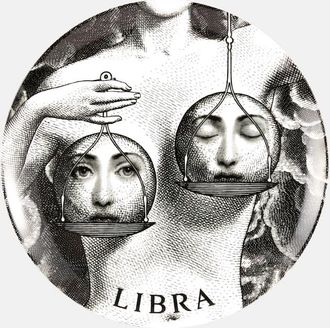 Fornasetti Wandteller Tema e Variazioni Libra Nr. 354