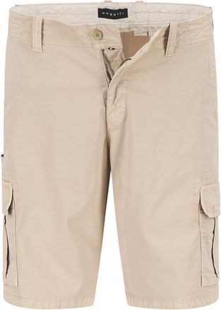 Bugatti Herren Cargoshorts beige Baumwoll-Stretch
