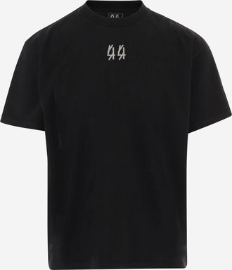 44 Label Group T-shirt en coton avec logo imprim&eacute;