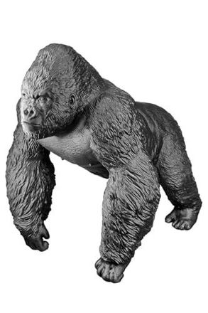 Gilde Figur Gorilla Kunstharz schwarz 21x29,5x26cm