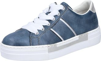 Rieker Damen N4902 Sneaker, blau 14, 41 EU