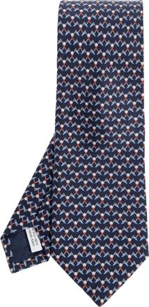 Ferragamo Homme, Accessoires, Bleu, Taille: ONE Size Cravate en soie 5 Club