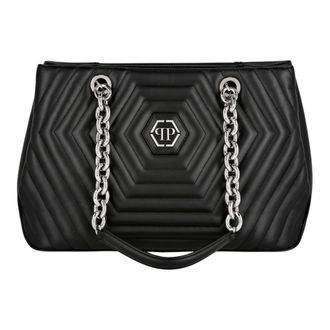Philipp Plein Femme, Sacs, Noir, Taille: ONE Size Nappa Shoulder Bag Hexagon
