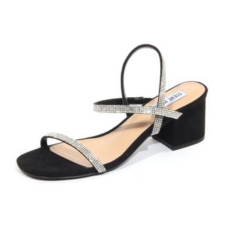 Steve Madden Schwarze Kristall Strass Sandalen - - Shoes - Damen - Schwarzk - 37 1/2 EU
