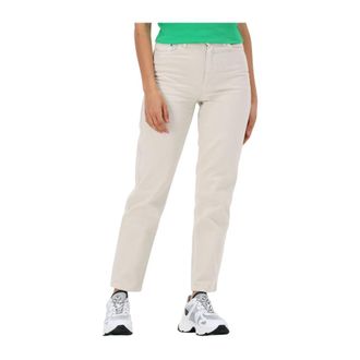 Gestuz Hohe Taille Mom Twill Jeans - - Jeans - Damen - Beige - W26