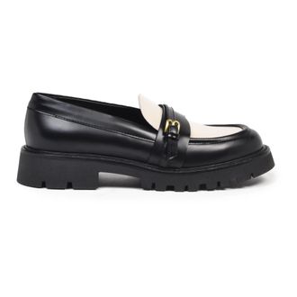 Baldinini Gef&uuml;tterter Leder-Loafer - - Shoes - Damen - Schwarzk - 37 EU