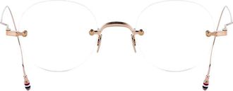 Thom Browne Femme, Accessoires, Jaune, Taille: ONE Size Round Rimless RX