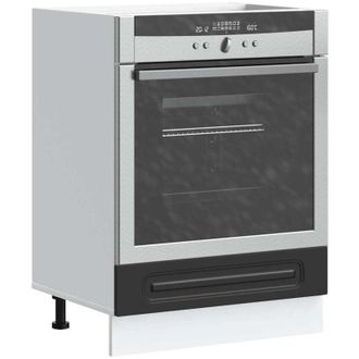 vidaXL Herdumbauschrank Kalmar Schwarz Holzwerkstoff vidaXL921290