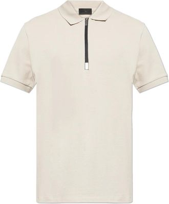 Moncler Homme, Tops, Beige, Taille: XL Polo avec &eacute;cusson logo