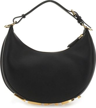 Fendi Womens Small Bag Fendigraphy Black Leather Handbags Hand