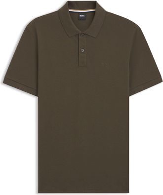 BOSS Herren Pallas Pallas Poloshirt aus Baumwoll-Piqué mit Logo-Details Hellgrün M
