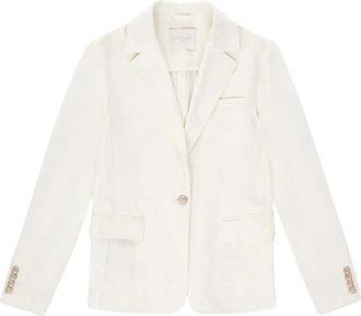 Circolo 1901 Femme, Vestes, Blanc, Taille: 40 FR Veste L&eacute;g&egrave;re &Eacute;lastique en Jersey