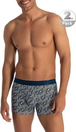 Bruno Banani Herren Trunks blau Baumwolle Geprintet