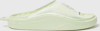 Stella McCartney Logo Slides, Woman, Halo Green Green/Carbon Black, Size: 9