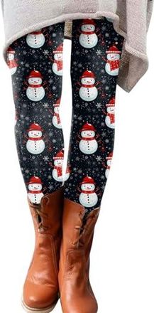 Generic Collant De Noel Femme - Imprimé Noël - Ventre Plat Pantalons De Sport - Grande Taille dautomne Et dhiver Chaud Collant - 2024 Course À Pied Élastique 