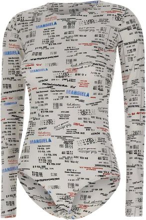 Maison Margiela Femme, Tops, Multicolore, Taille: 40 FR Logo Bodysuit