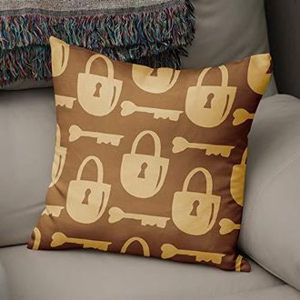 Bonamaison Le Jardin du Lin Kissen Zierkissenbezug Kissenbezug, Brauntöne Dekoration, Für Zuhause Autos Büro Sofa Wohnzimmer Couch Schlafzimmer Dekor, 50x50 Cm -