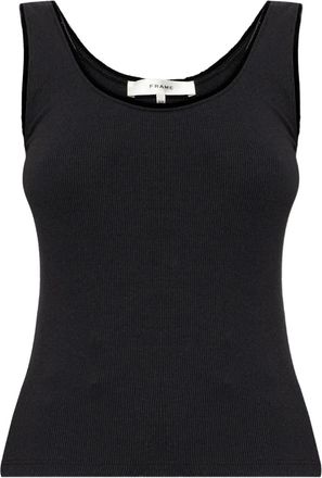 Frame Denim ribbed top - Schwarz