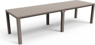 Dmora Gartentisch Antico, Picknickbasis, Garten-Esstisch, Mehrzweck-Außenbank, 294x90 h75 cm, Taube - Dmora