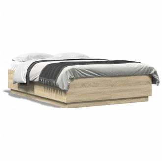 Les Tendances Cadre de lit ch&ecirc;ne sonoma 140x200 bois ding&eacute;nierie