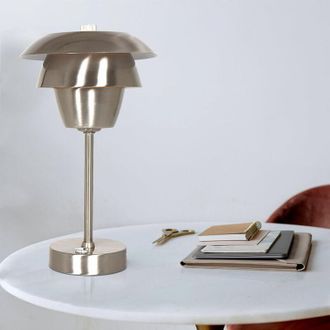 Steinhauer Steinhauer - Lampe de table lampe de chevet lampe dappoint lampe de chevet 4 niveaux tactile dimmable, m&eacute;tal argent&eacute;, 1x douille E14, DxH 18x31cm