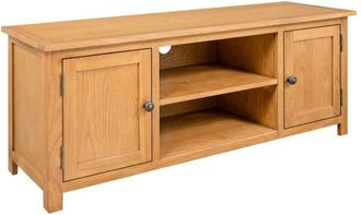 vidaXL Meuble tv 110x35x44 cm Bois de ch&ecirc;ne massif
