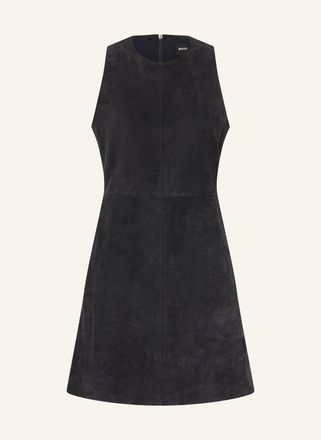 HUGO BOSS Lederkleid Sycara blau