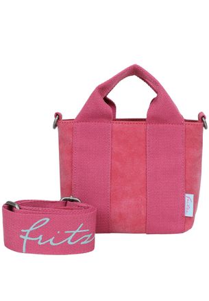 Fritzi Aus Preu&szlig;en Fritzi Bini Jive Very Berrylini Crossbody Handtasche Klein - Vegan Lederimitat Look, verstellbarer Webbing-Gurt, Rei&szlig;verschluss, Kurzgriff, Alltag & C