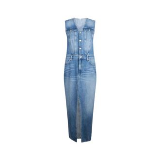 Liu Jo Femme, Robes, Bleu, Taille: 36 FR Long Denim Dress