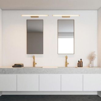 Millumine Grande applique led Salle de Bain dor&eacute; mat ANTIGA