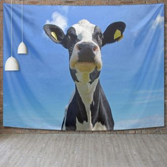 Generic Wandteppich Kuh 250x300 cm Groß Wandteppiche Bauernhof-Tiere 3d Druck Wandbehang XXL Tapisserie Wandtuch für Wohnzimmer Schlafzimmer Wohnheim Wanddeko