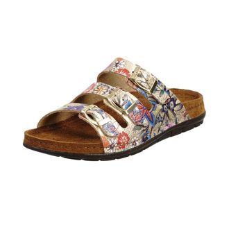 Rohde Damen, Frauen, Klassische Sandalen, Sandalen,Pantoletten,Sommerschuhe,Hausschuhe,Leder-fu&szlig;bett,Gold,40 EU / 6.5 UK