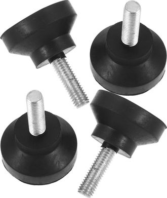 SOLUSTRE 4 St&uuml;ck Verstellbare Schwerlast Nivellierf&uuml;&szlig;e aus Gummi und Metall mit Gewinde f&uuml;r Werkbank Maschine M&ouml;bel Vibrationsd&auml;mpfend rutschfest Stabil f&uuml;r In