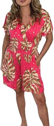 Generic Barboteuse pour femmes 2026 combinaison d&eacute;t&eacute; boh&egrave;me short combinaison short combinaisons avec manches petite grenouill&egrave;re d&eacute;t&eacute; col en V combinaison to