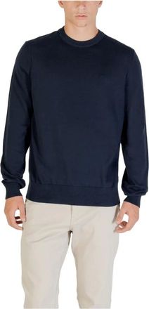 HUGO BOSS Homme, Sweatshirts et sweats &agrave; capuche, Bleu, Taille: L Tricot col rond manches longues