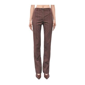 Patrizia Pepe Ma&szlig;geschneiderte Nadelstreifenhose - - Trousers - Damen - Braun - S