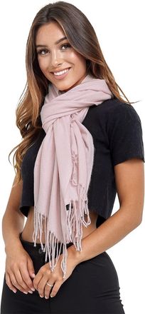 Glamexx24 Schal Damen Winterschal Gef&uuml;hl Langer Schal mit Fransen Baumwolle Warm Herbst Winter Unifarben Deckenschal und T&uuml;cher 200 x 74 cm