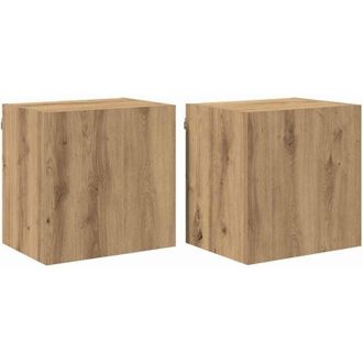 vidaXL Meubles TV muraux 2 pcs Chêne artisanal 40,5x30x40cm vidaXL
