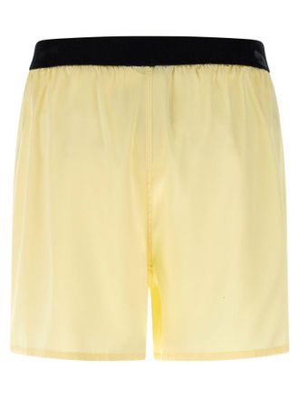 Tom Ford Stretch Silk Satin Shorts - Yellow