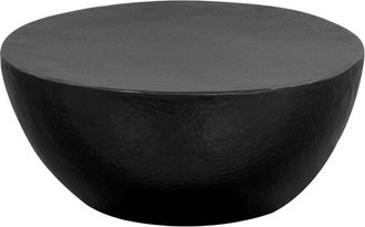 vidaXL Couchtisch aus Geh&auml;mmertem Aluminium 70 x 30 cm Schwarz Vidaxl