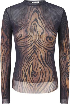 Jean Paul Gaultier Femme, Tops, Multicolore, Taille: 38 FR Wood Top
