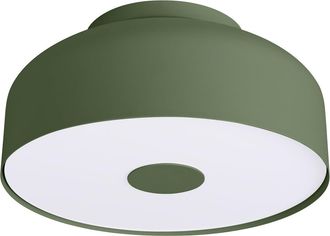 Sollux Lighting Deckenlampe Deckenleuchte Deckenstrahler Stahl PVC - 1 Flammig - LED Lampe Gl&uuml;hbirne - Olivgr&uuml;n Omiq